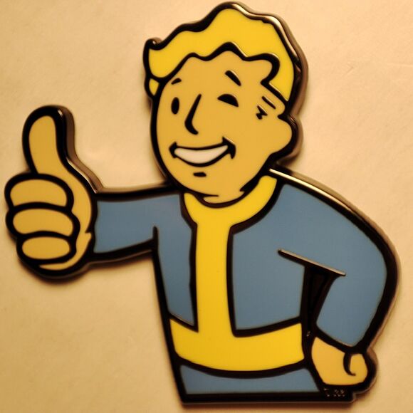 Bethesda | Jewelry | Fallout Vault Boy Thumbs Up Enamel Pin Official ...